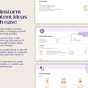 Instagram Content Planner Notion Template Social Media - Etsy