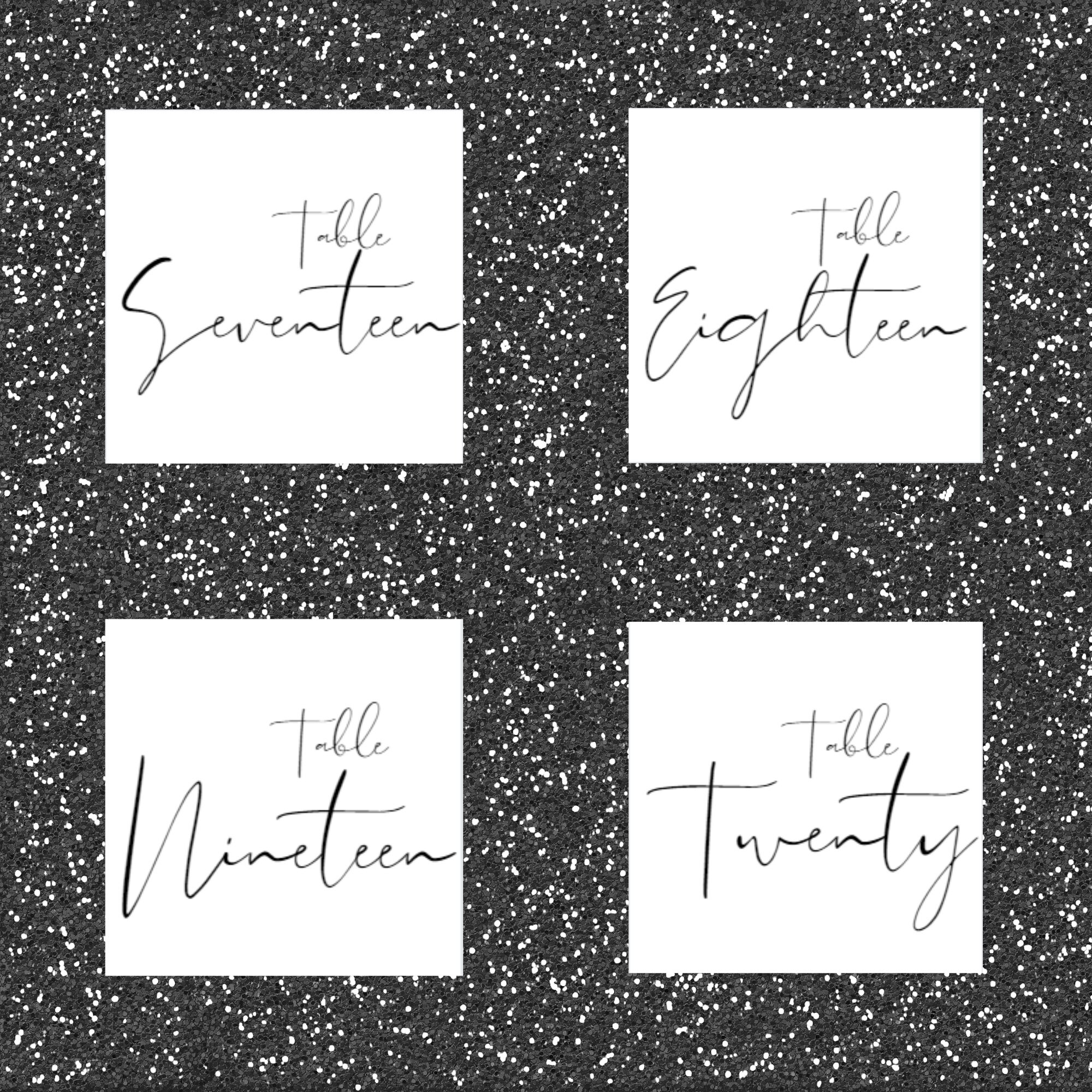 Formal Table Numbers Printable 1-20 - Etsy