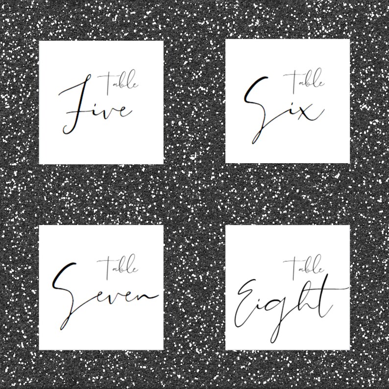 Formal Table Numbers Printable 1-20 - Etsy