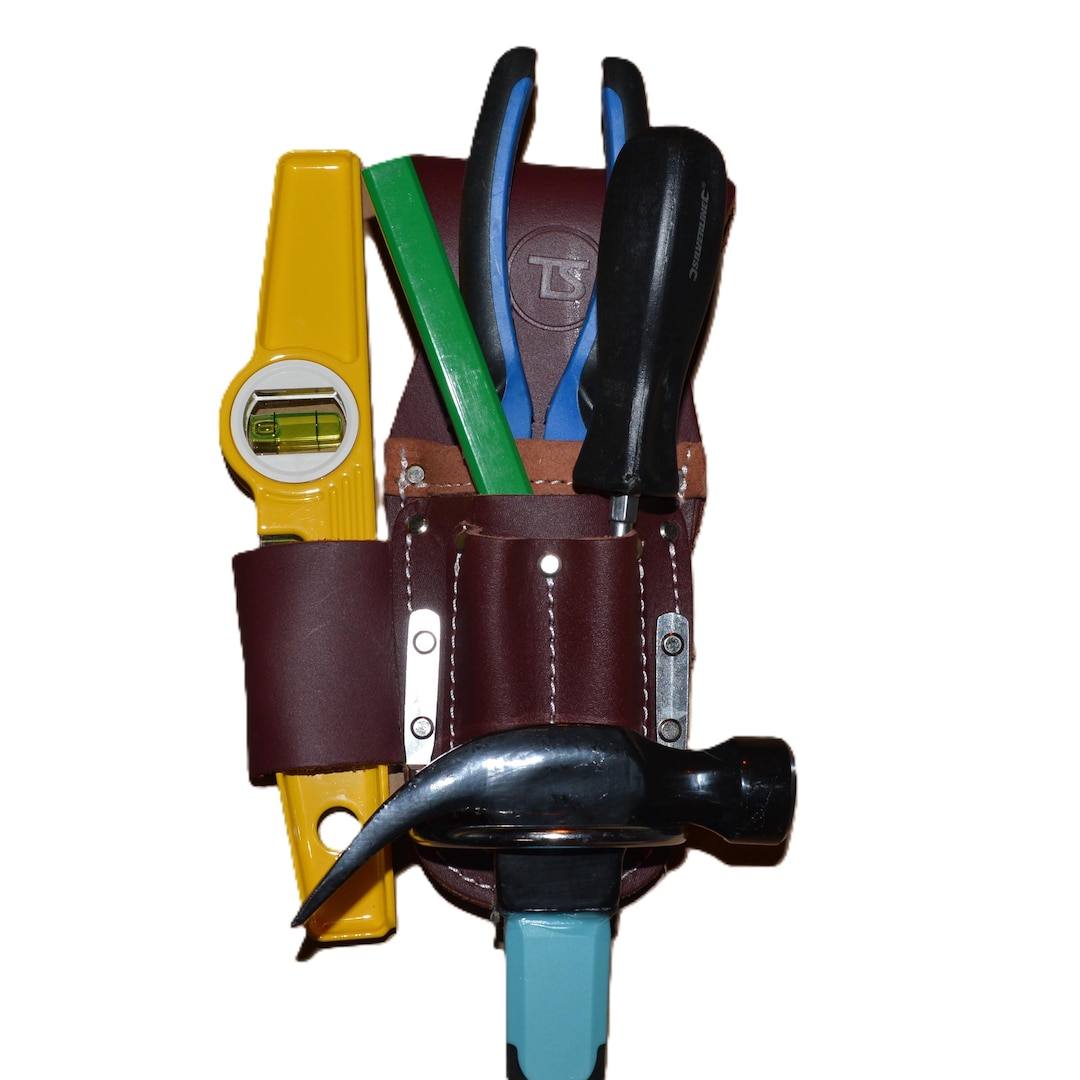 TS Brown Leather Tool Belt Holder With Hammer Loop - Etsy