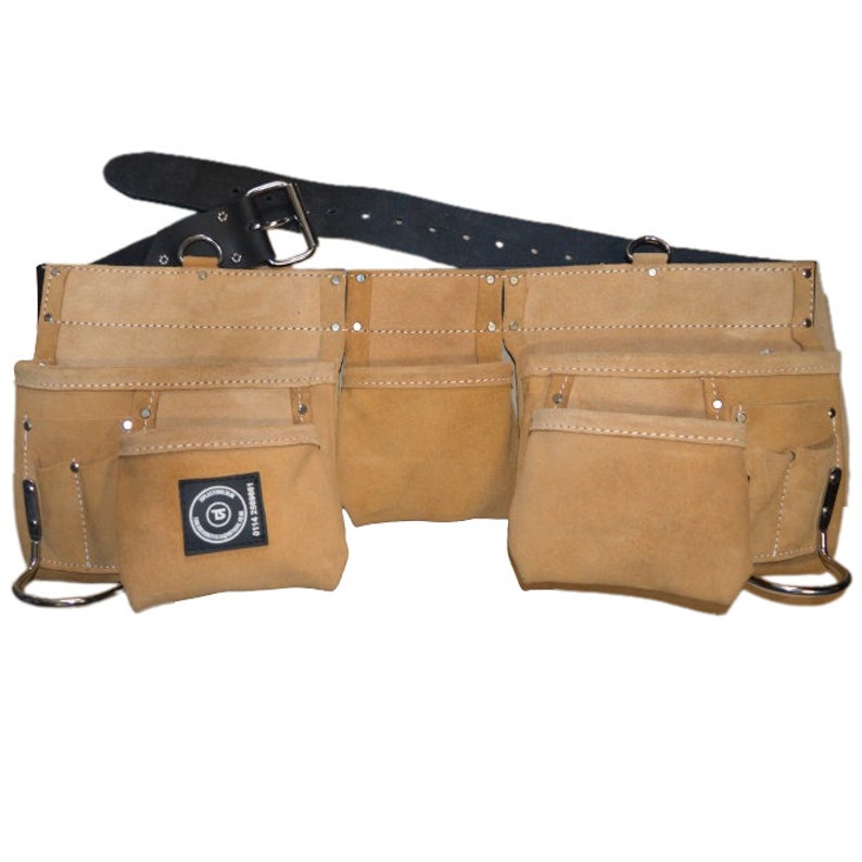 Suede Leather Double Tool Pouch Work Belt / Carpenter's - Etsy