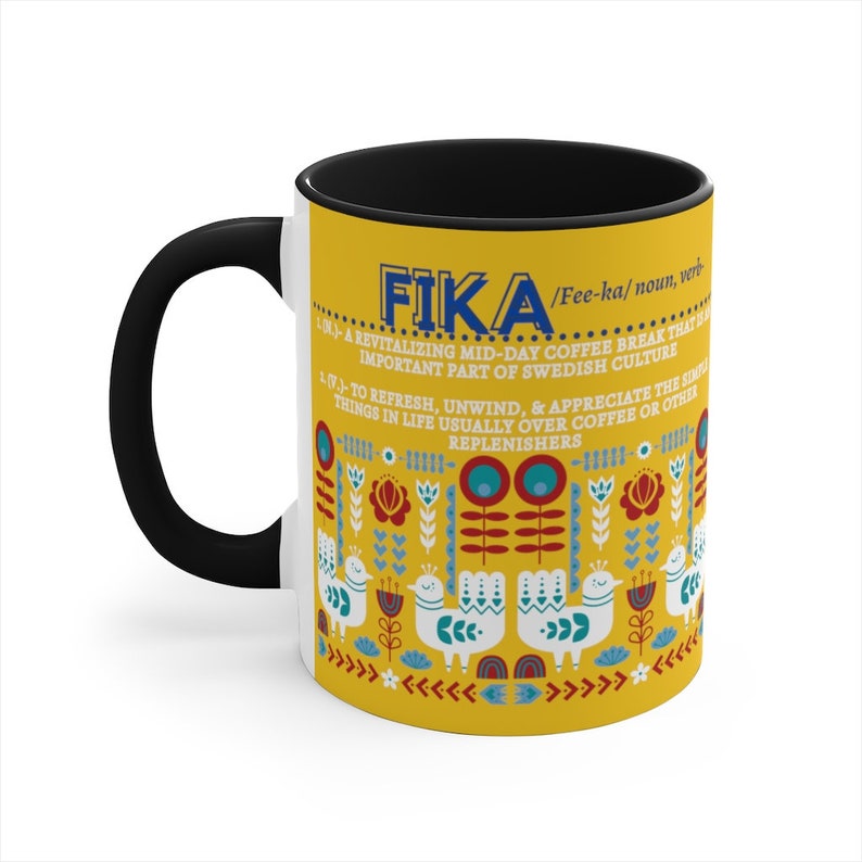 Fika Ceramic Mug 11oz Fika Coffee Mug Scandinavian Gifts - Etsy