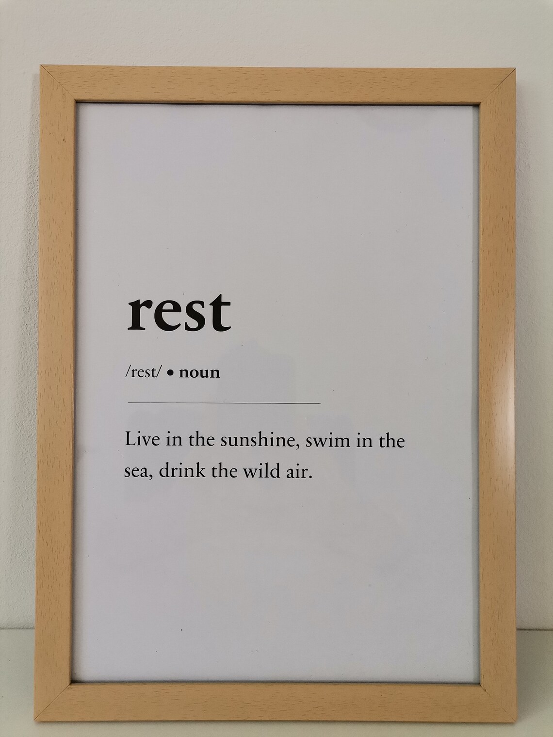 Rest Poster Definition Print Inspiring Quote | Etsy