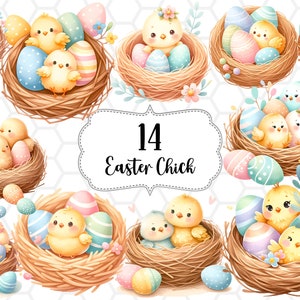 Watercolor Easter Chick Clipart: PNG Files for Sublimation (digital ...