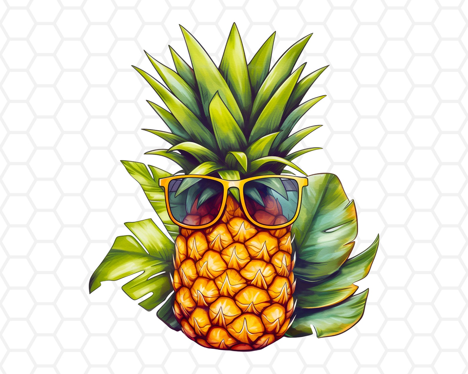 Cute Pineapple Png File for Sublimation, Pineapple Clipart, Pineapple Png, Pineapple, Pineapple ...