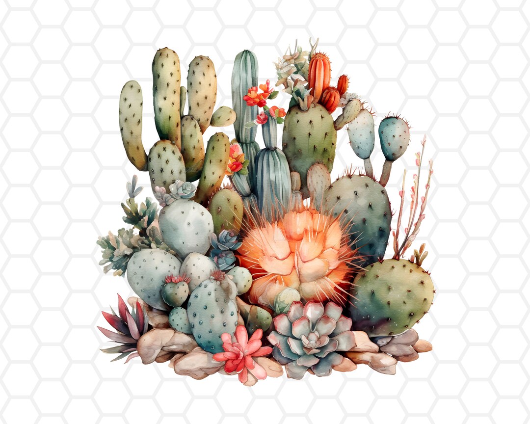 Desert Cactus Png File for Sublimation, Cactus Sublimation, Cactus ...