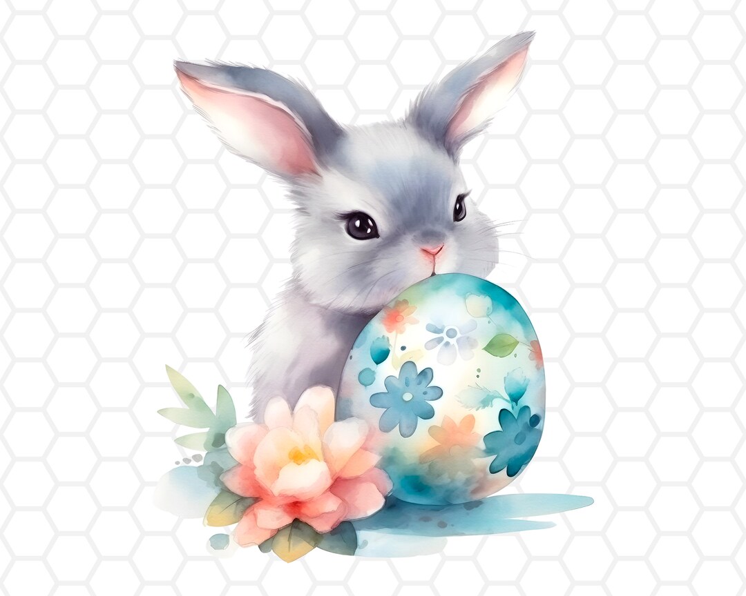 Cute Easter Bunny Png File for Sublimation, Easter Bunny Clipart, Bunny ...