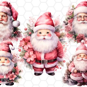 Cute Watercolor Christmas Santa Png Files for Sublimation, Santa ...