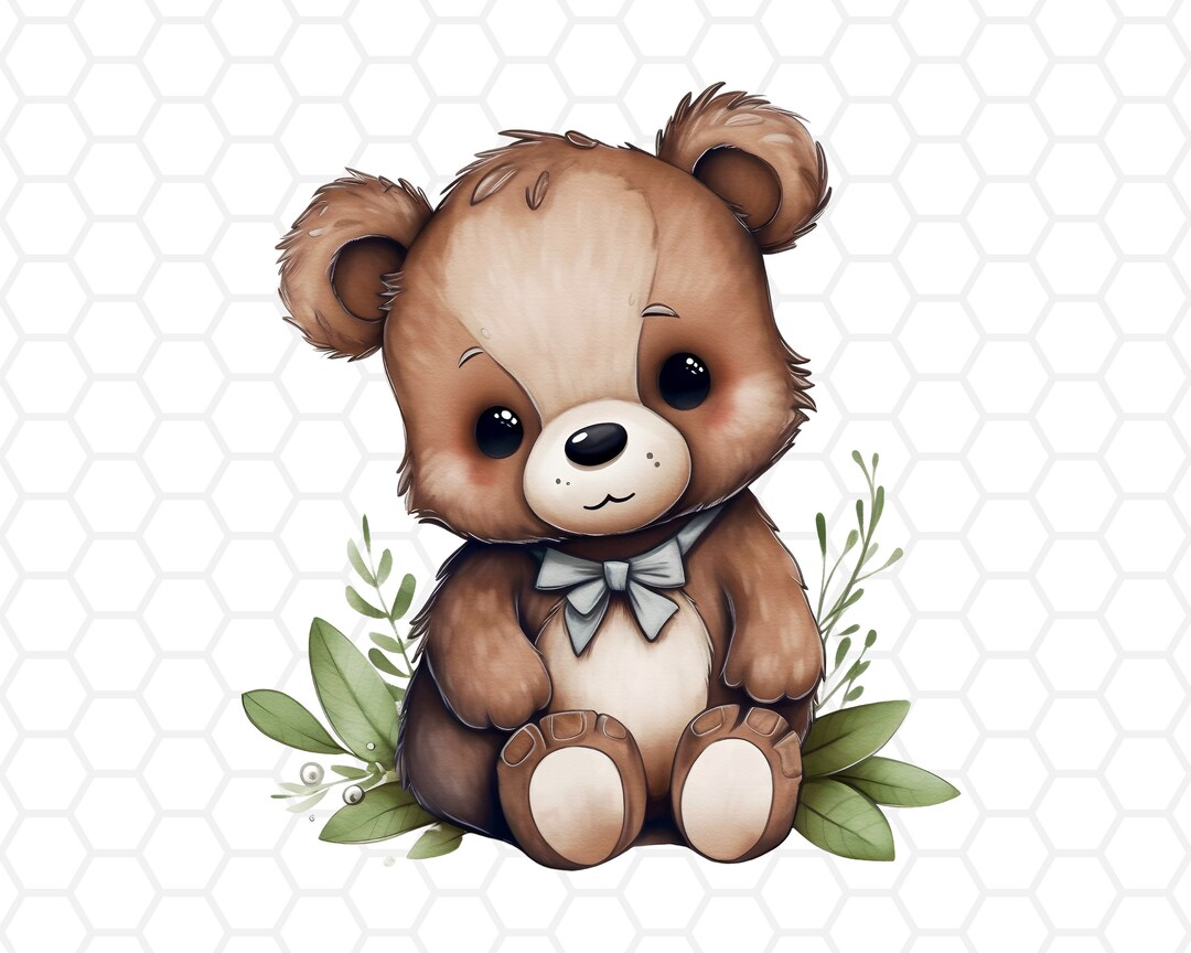 Cute Teddy Bear Png File for Sublimation, Bear Clipart, Teddy Bear ...