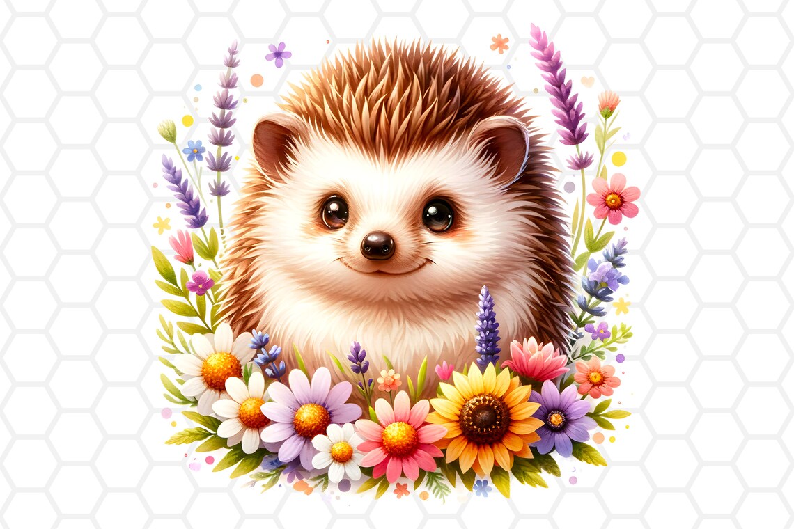Watercolor Hedgehog Png File for Sublimation Hedgehog - Etsy