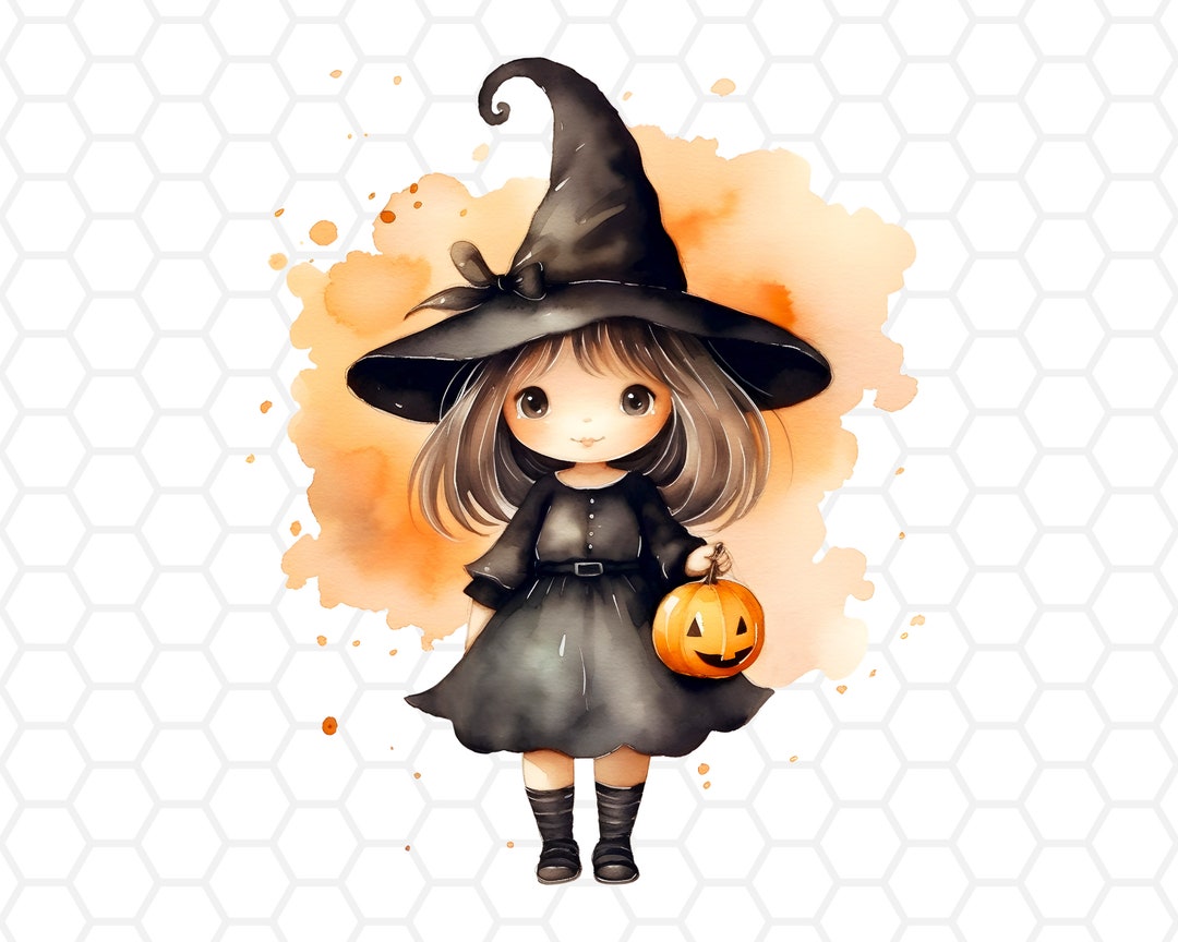 Cute Halloween Witch Png File for Sublimation, Witch Clipart, Witch Png ...
