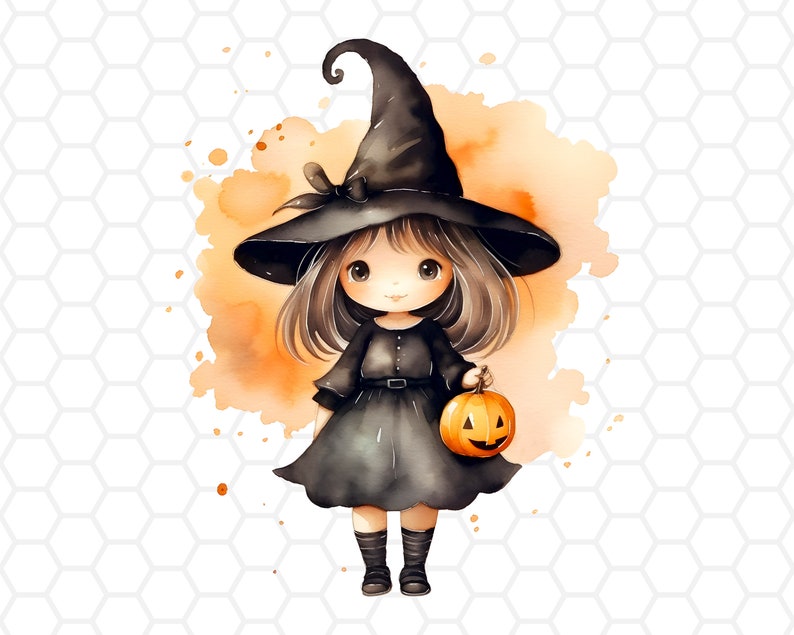 Cute Halloween Witch Png File for Sublimation Witch Clipart - Etsy
