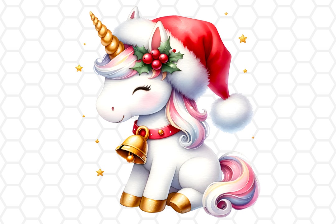 Cute Christmas Unicorn Sublimation Transfers Ready to Press, Unicorn ...
