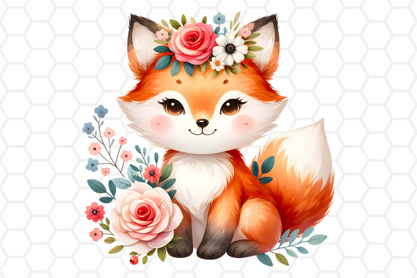Cute Fox Png File for Sublimation, Fox Clipart, Fox Png, Fox ...