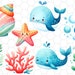 Nautical Png Files for Sublimation, Whale Png, Whale Clipart, Ocean ...