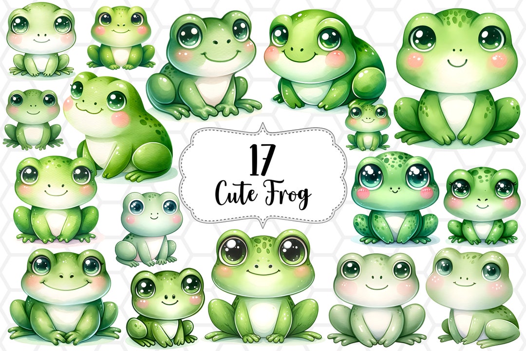 Cute Frog Png Files for Sublimation, Frog Png, Frog Clipart, Cute Frog ...