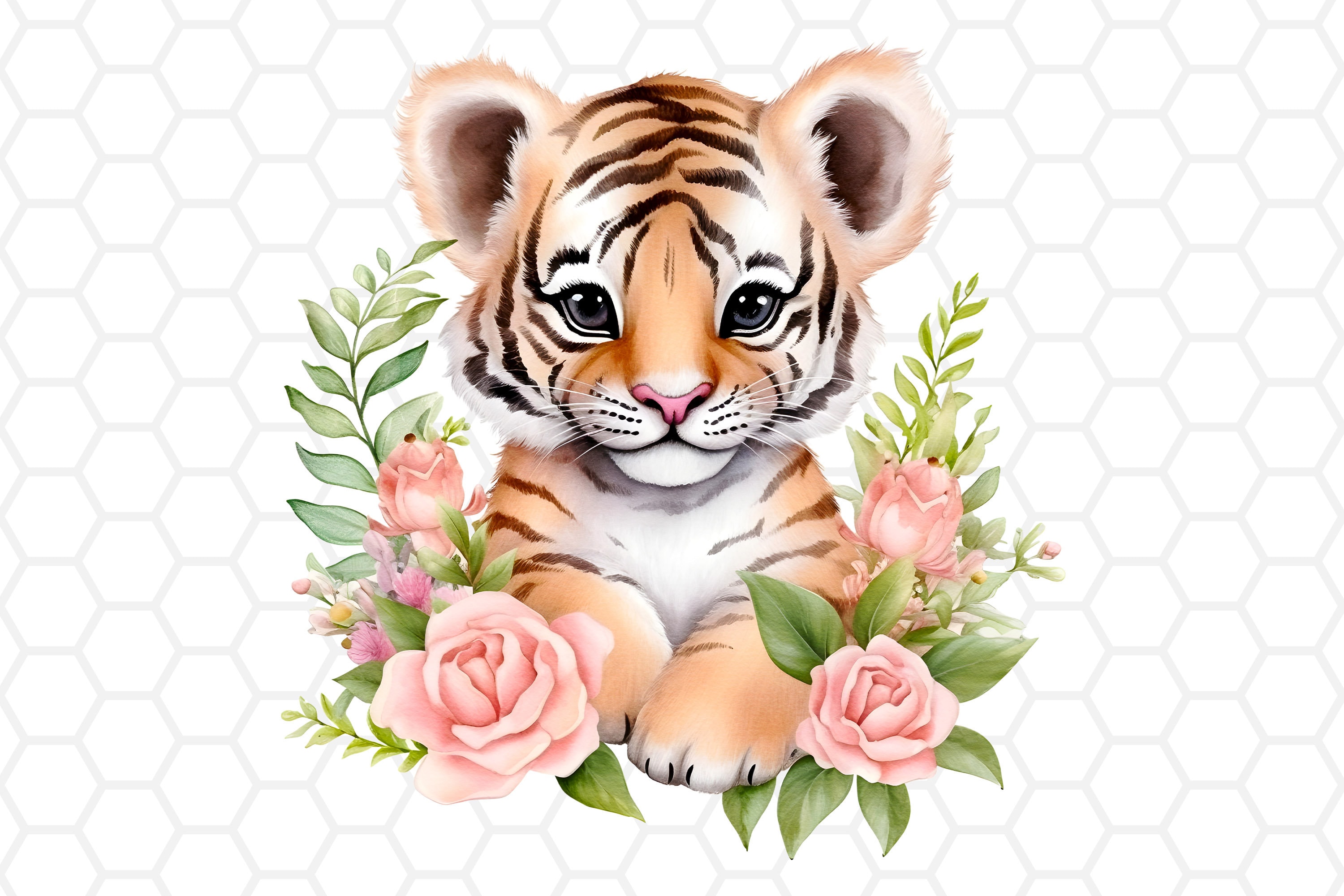 Cute Tiger Png File for Sublimation, Tiger Clipart, Tiger Png, Baby ...