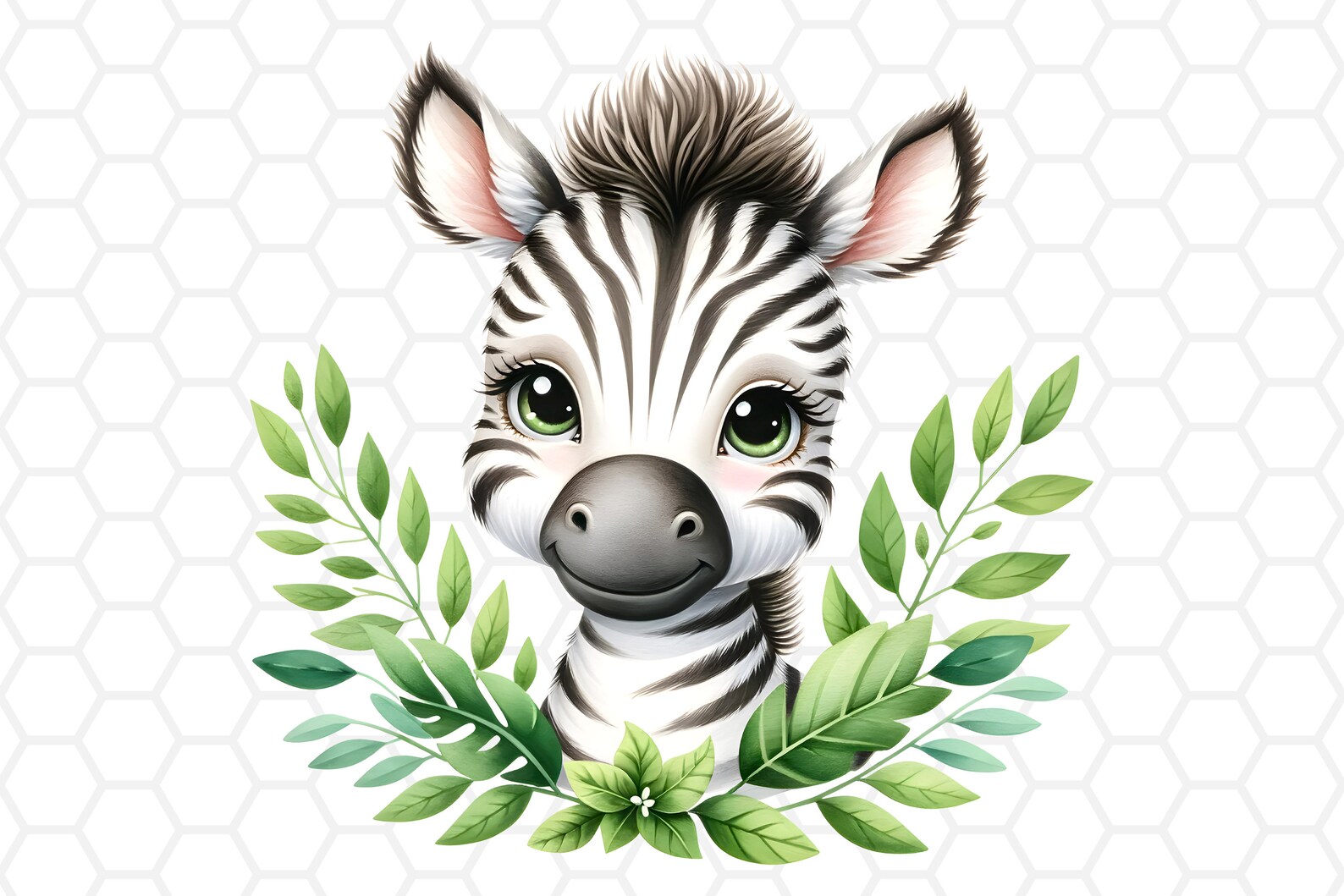 Watercolor Baby Zebra Clipart: Animal PNG for Sublimation (digital ...