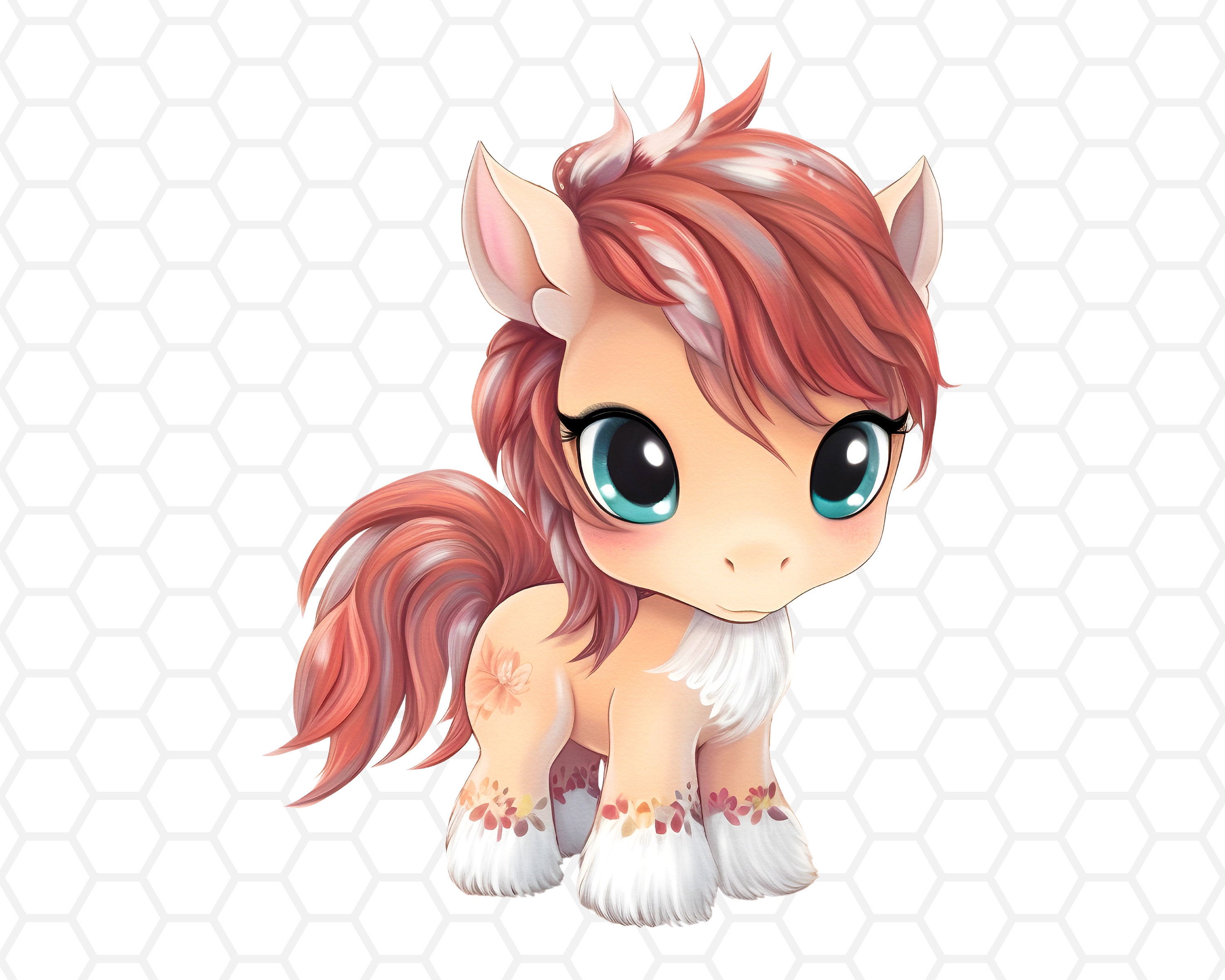 Cute Horse Png File for Sublimation, Horse Clipart, Horse Png, Kawaii ...