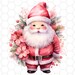 Cute Watercolor Christmas Santa Png Files for Sublimation, Santa ...