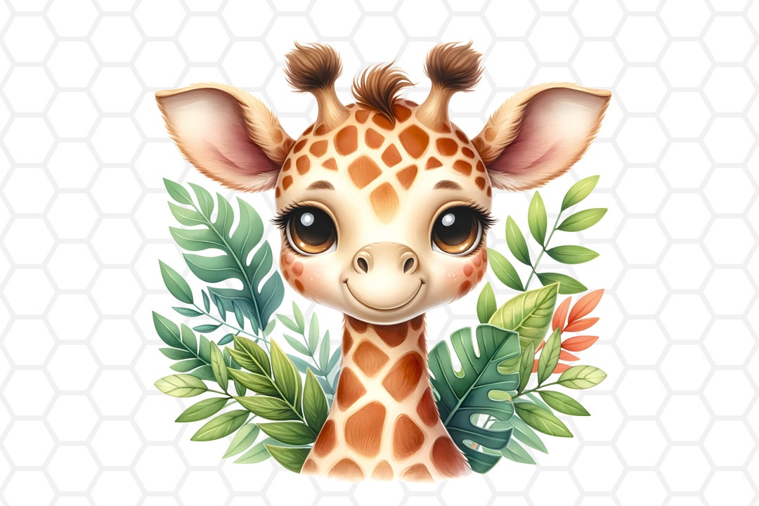 Cute Giraffe Png File for Sublimation, Giraffe Clipart, Giraffe Png ...