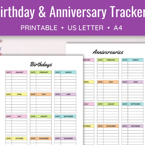 Anniversary Calendar - Etsy