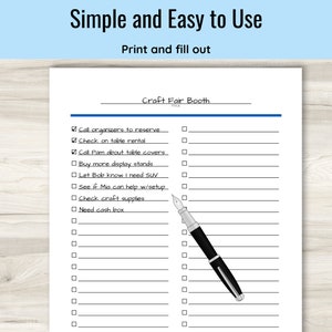 Printable Blank List, 2 Column, Checklist, Simple List Form, Planner ...