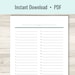 Numbered Blank List With Two Columns, Simple List Template, Printable ...
