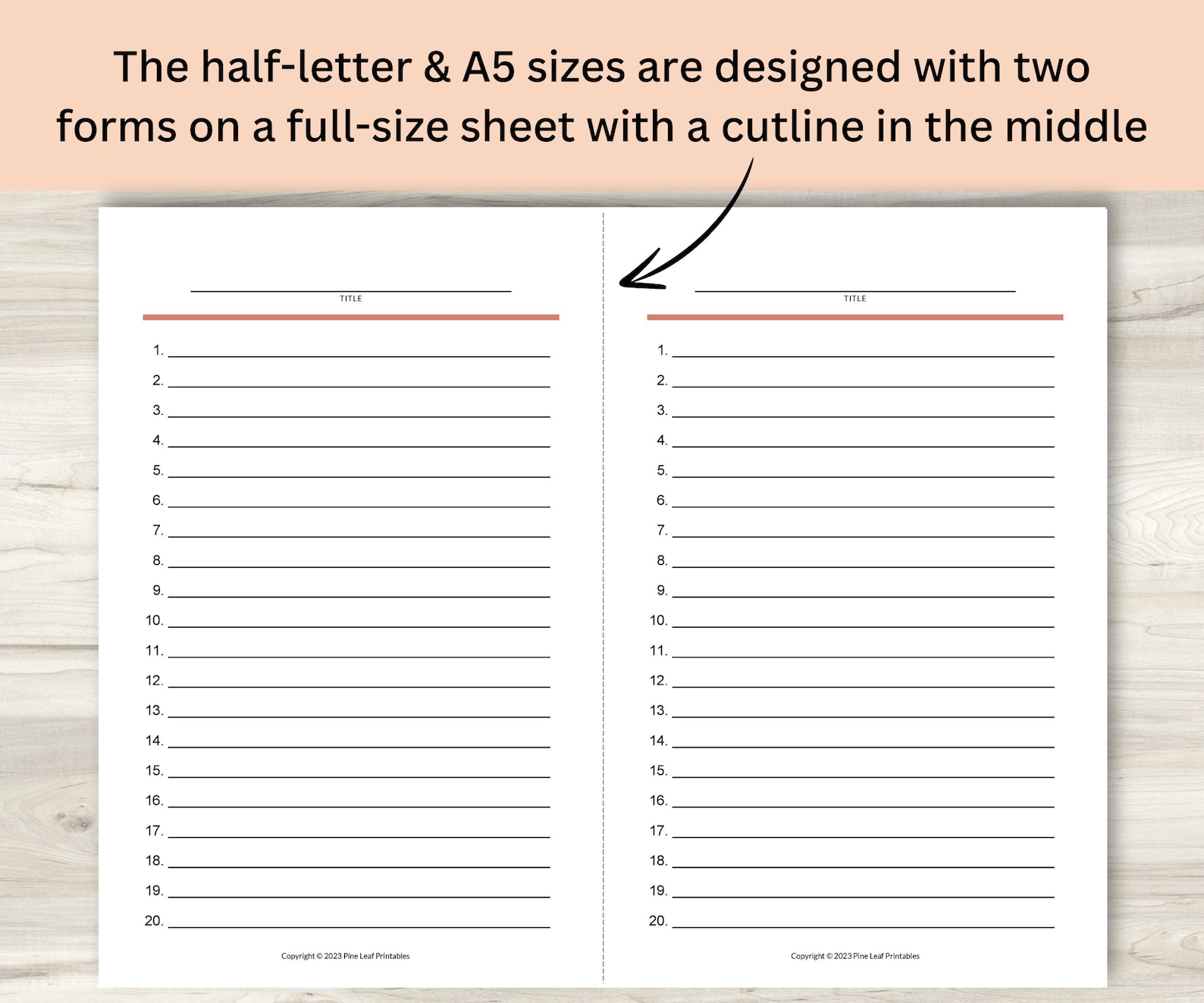 Numbered Blank List, Simple List Template, Printable List, Lined List ...