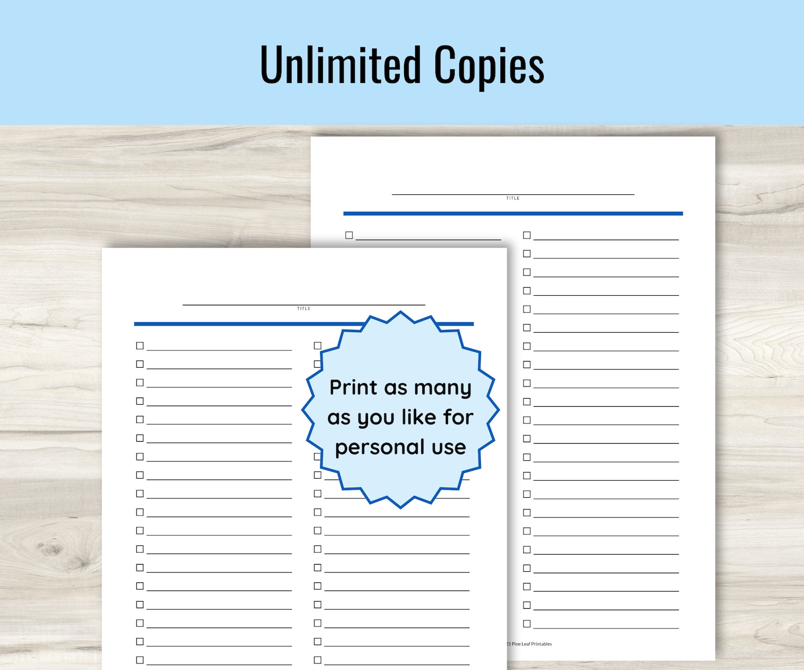 Printable Blank List, 2 Column, Checklist, Simple List Form, Planner ...