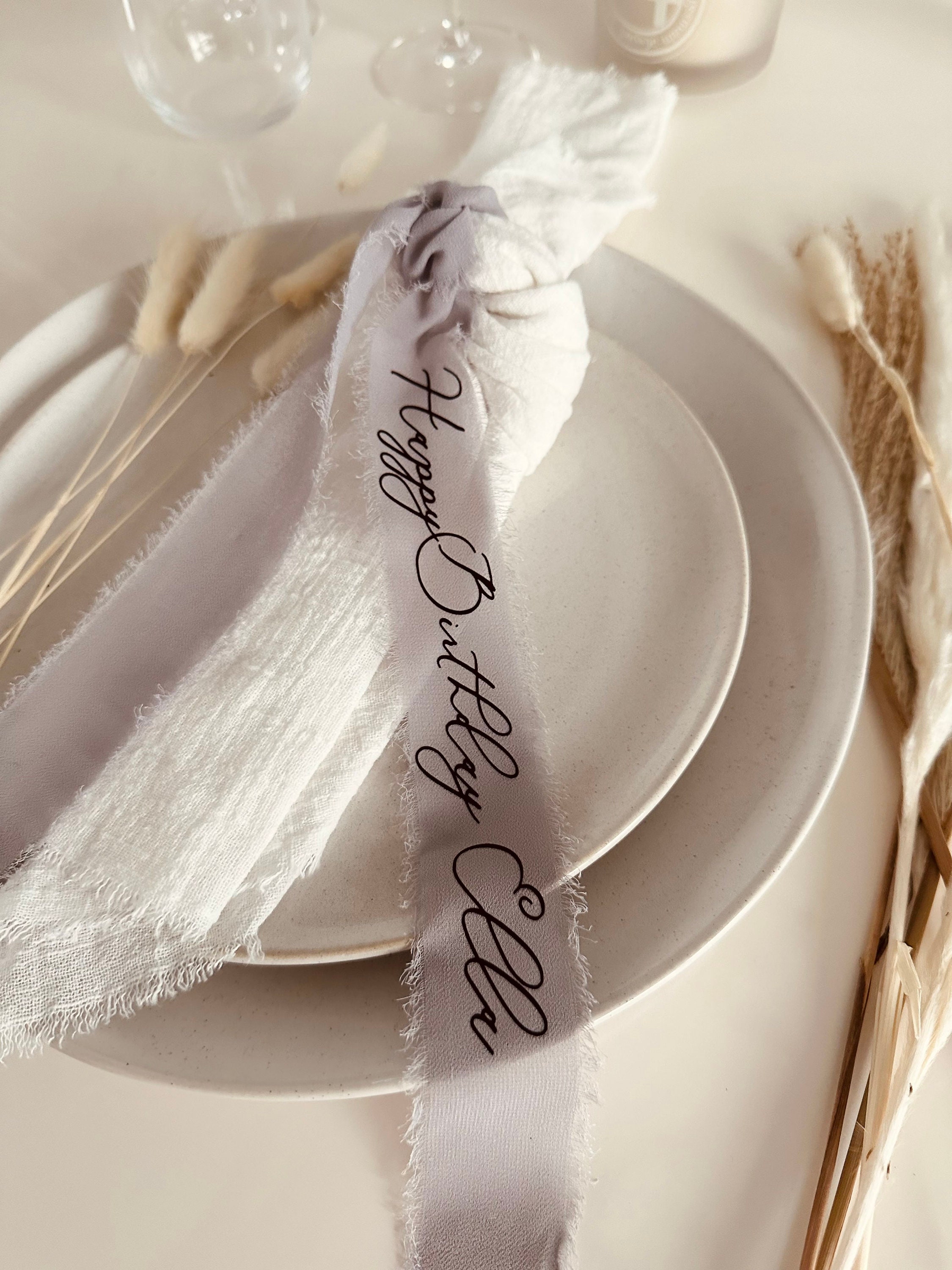Personalised Ribbon, Table Decor for Weddings, Engagement Parties ...