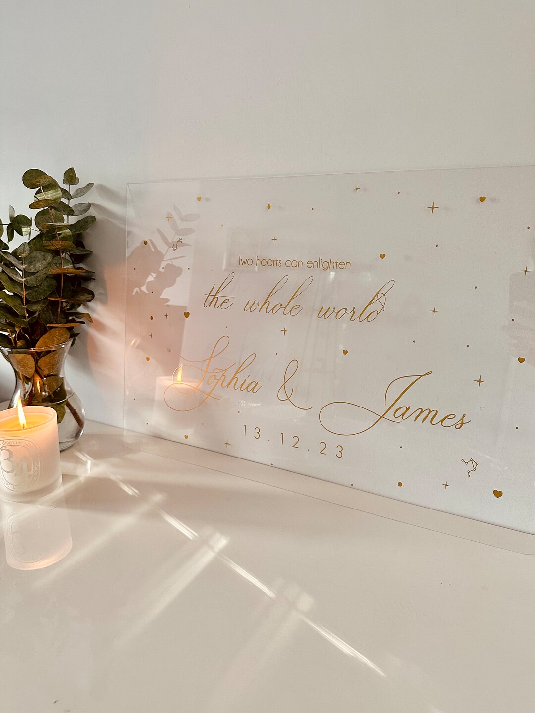 Custom Acrylic Welcome Signage Wedding Sign Engagement Sign Baby Shower ...