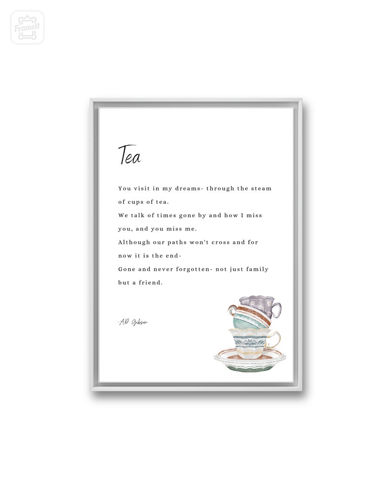 Tea Poem Digital Print - Etsy