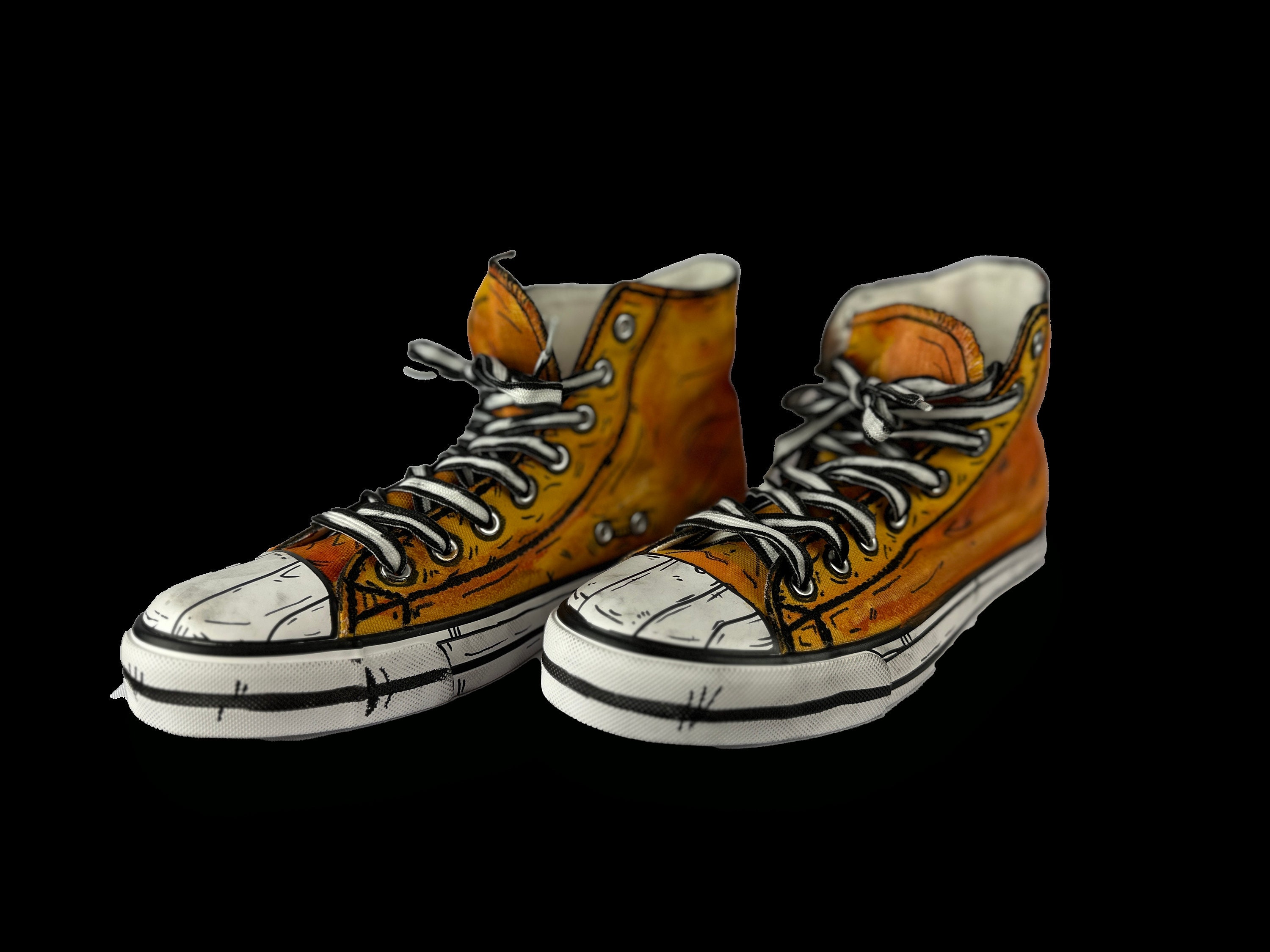 Custom Hand Painted Sneakers, Anime Shoes, Cartoon Kicks, Unique Hand ...