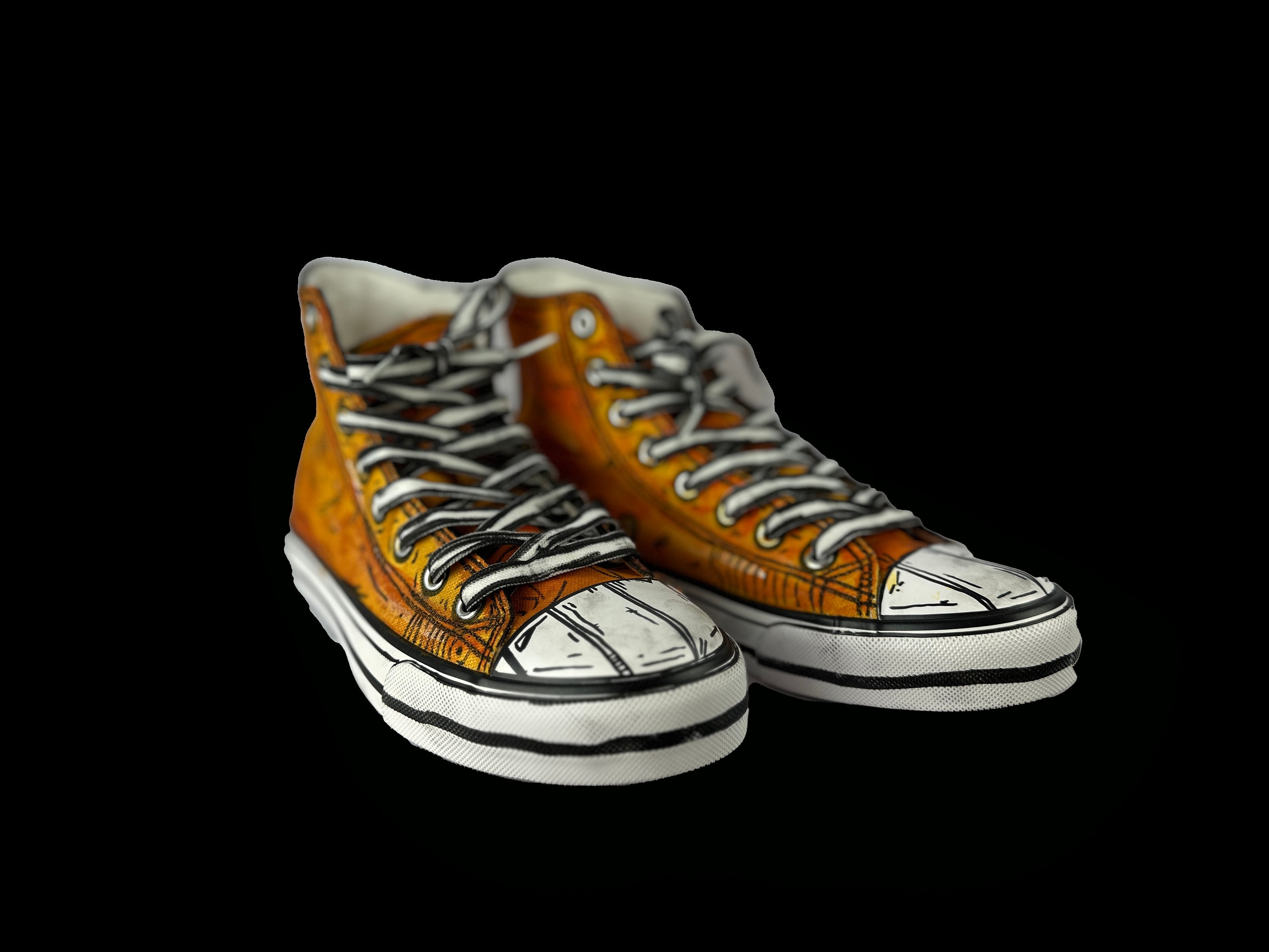 Custom Hand Painted Sneakers, Anime Shoes, Cartoon Kicks, Unique Hand ...
