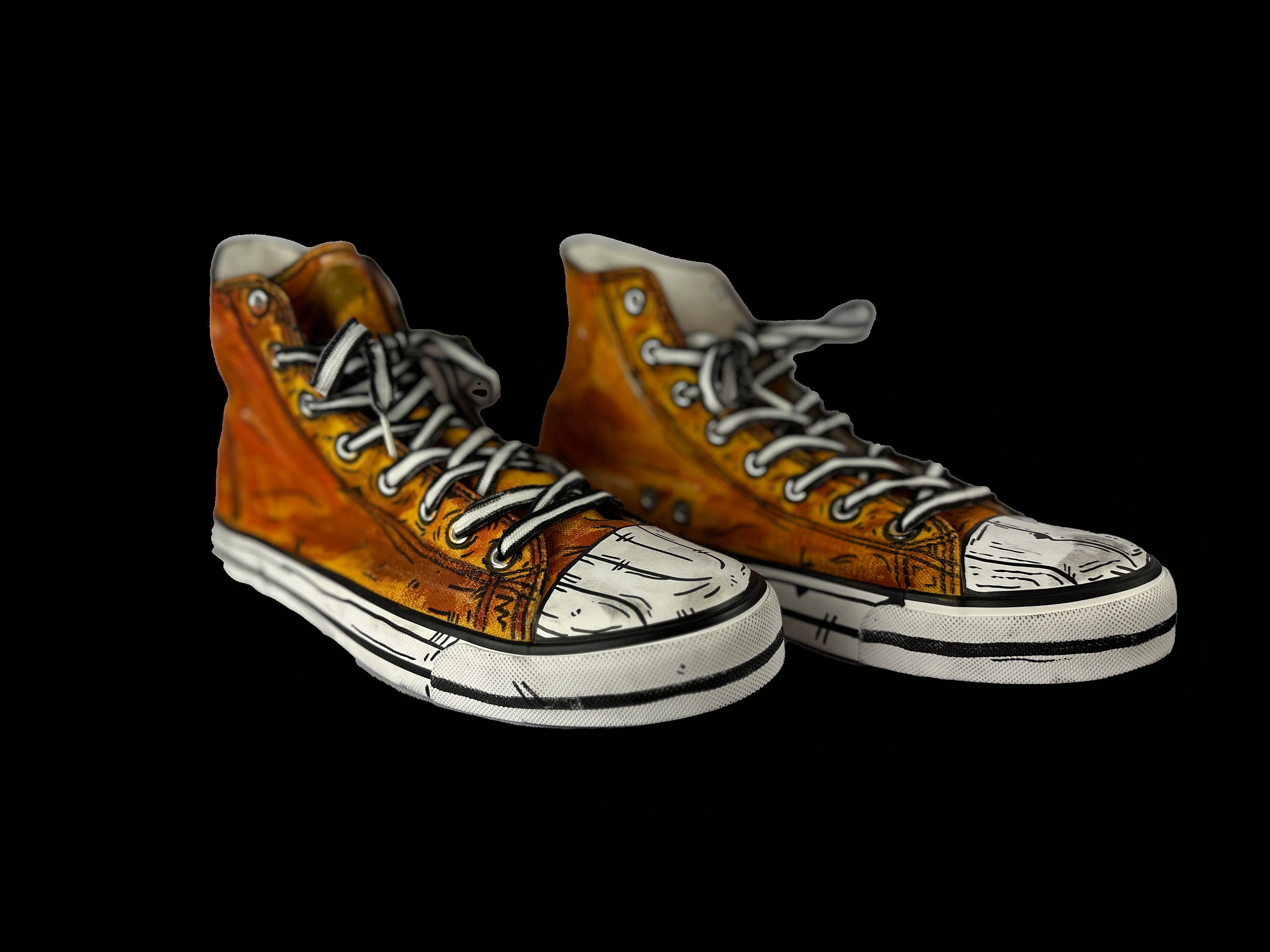 Custom Hand Painted Sneakers, Anime Shoes, Cartoon Kicks, Unique Hand ...