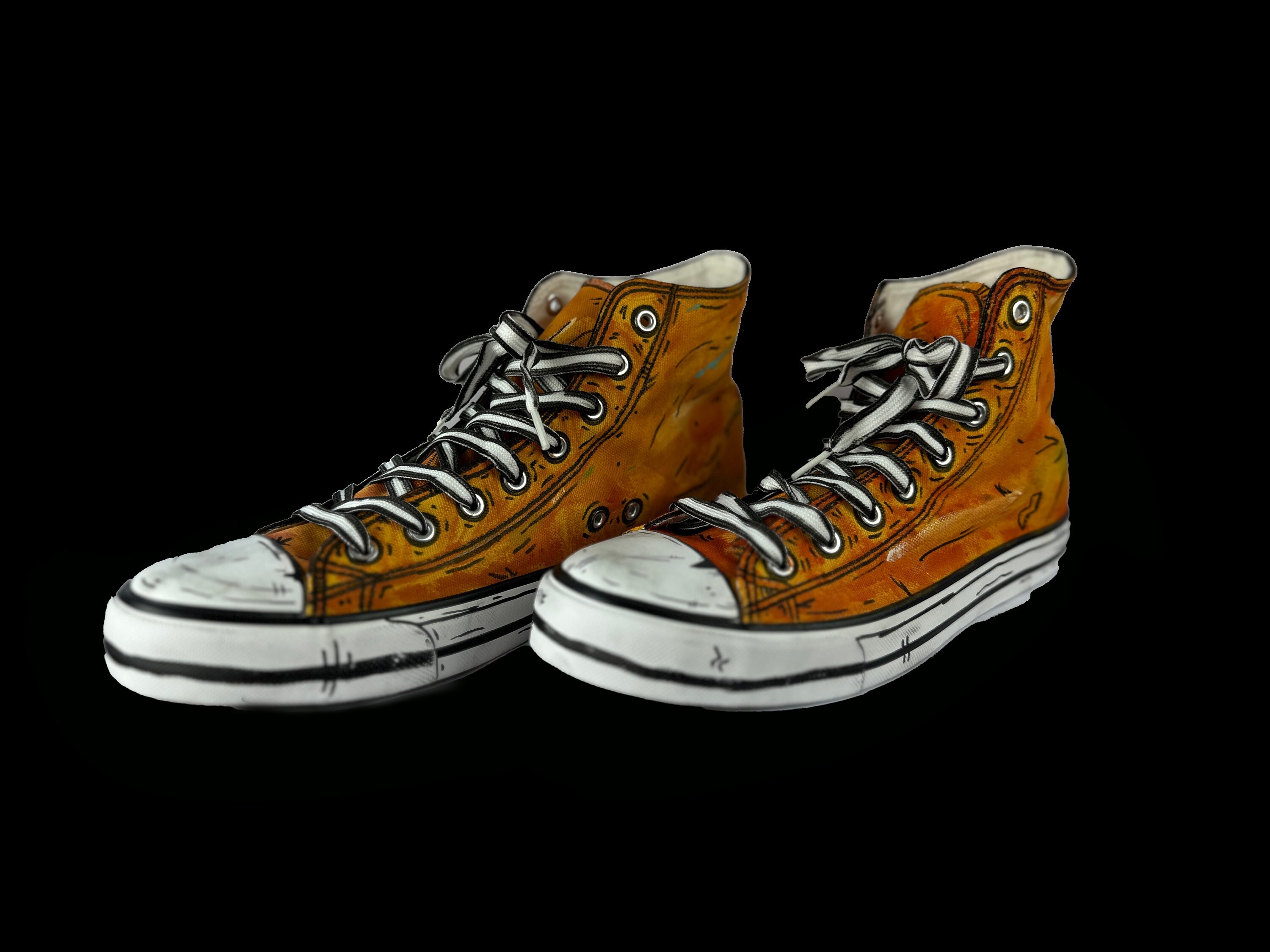 Custom Hand Painted Sneakers, Anime Shoes, Cartoon Kicks, Unique Hand ...