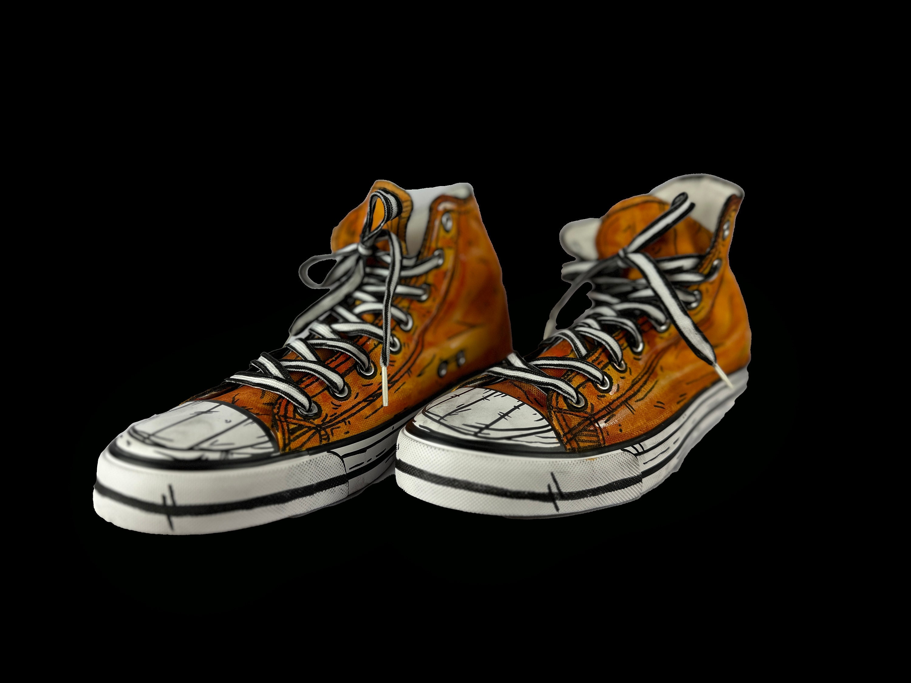 Custom Hand Painted Sneakers, Anime Shoes, Cartoon Kicks, Unique Hand ...