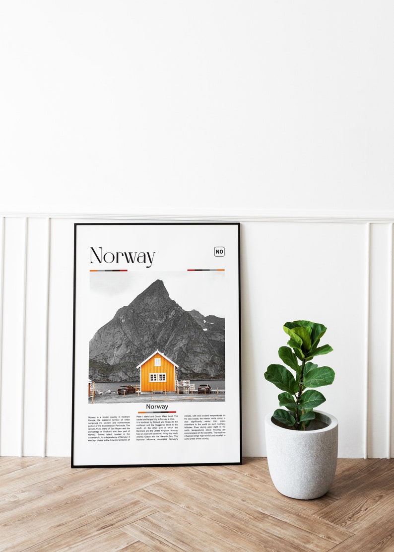 Norway Poster, Norway Print, Norway Art, Norwegian Art, Norwegian ...