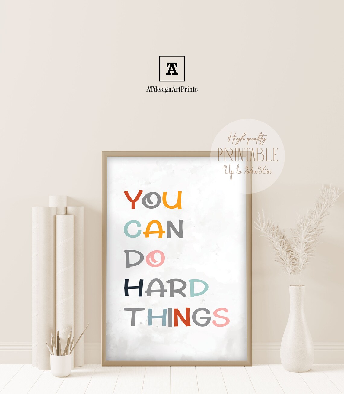 You Can Do Hard Things, Kids Wall Art, Growth Mindset, Classroom Decor ...