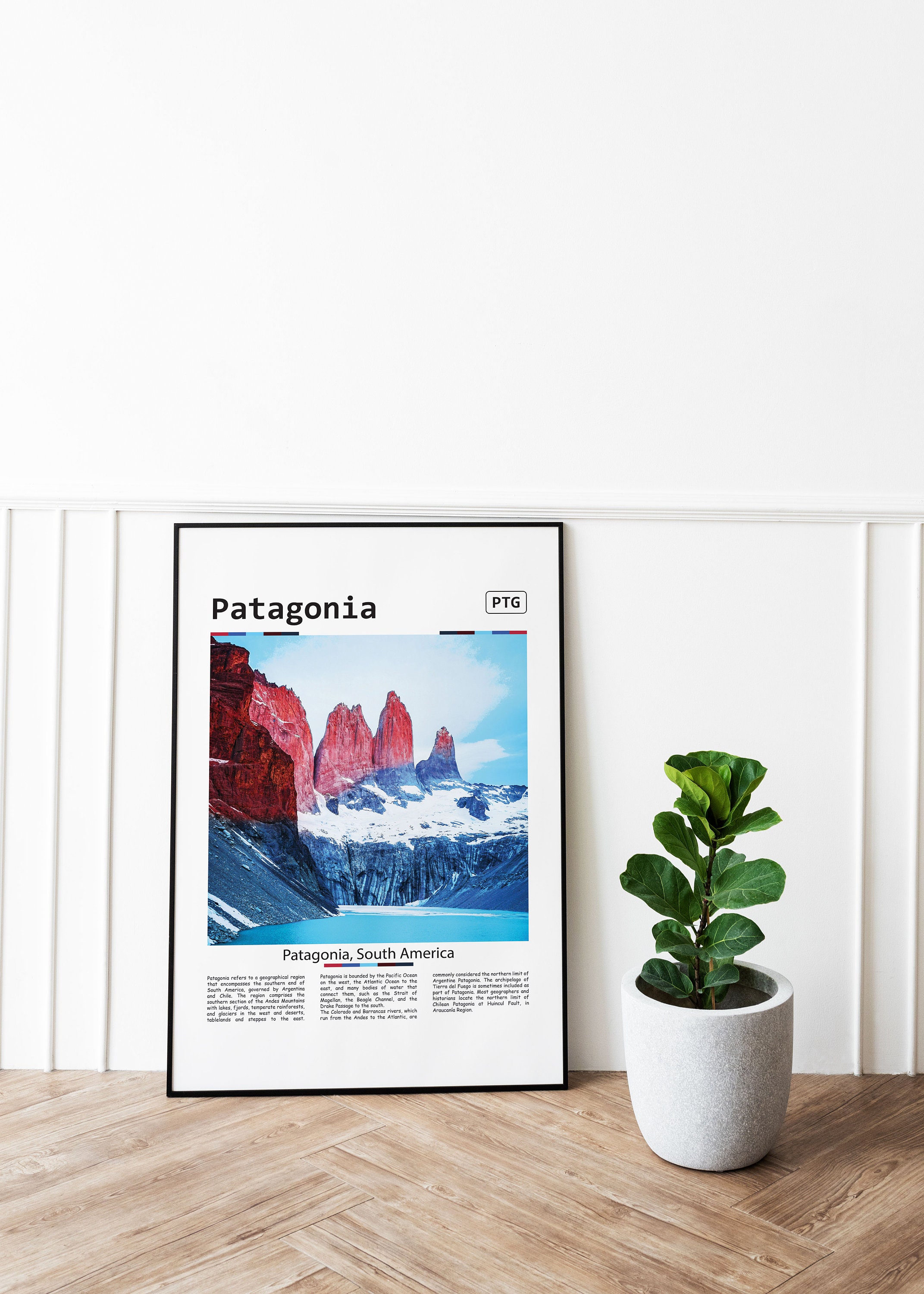 Patagonia Print, Patagonia Poster, Patagonia Chile, Chile Travel Poster ...