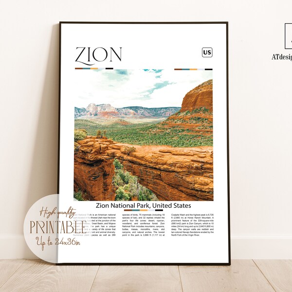Zion Park Posters - Etsy