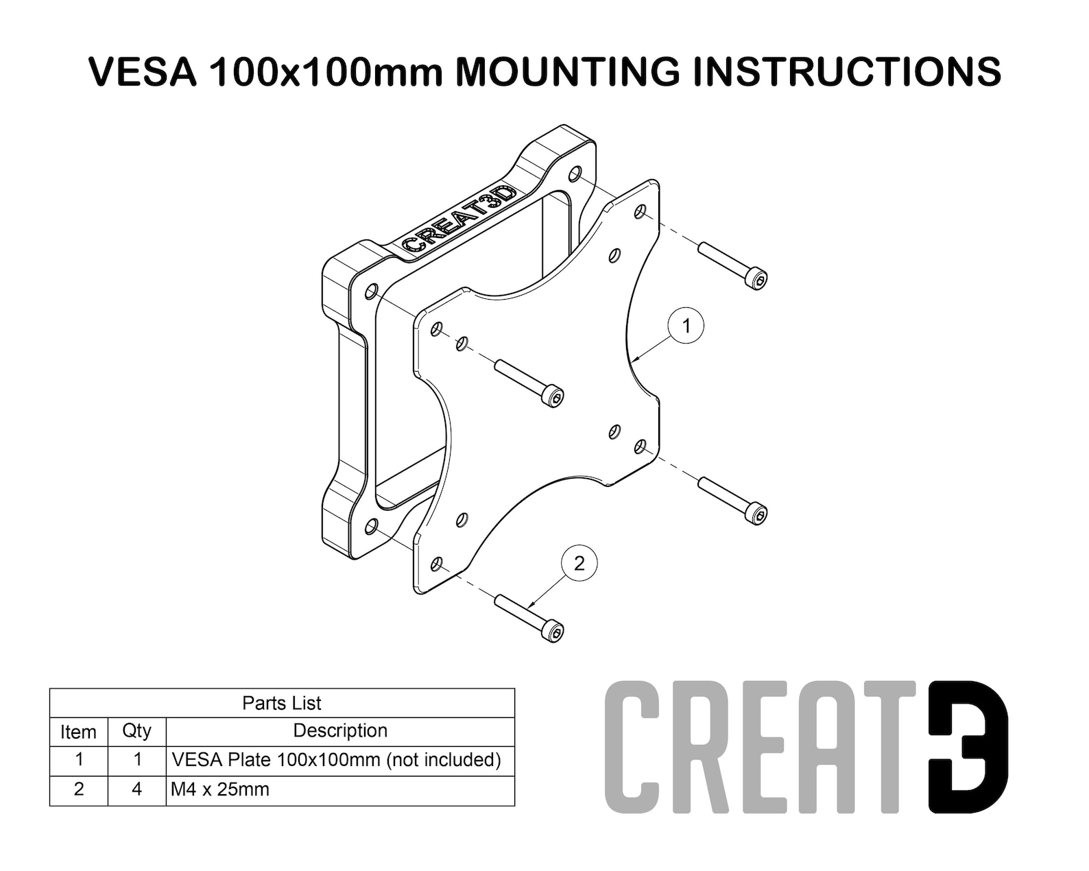 VESA Mount Adapter for Dell Alienware AW3225DM, AW3425DW & AW3425DWM - Etsy