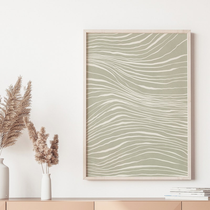 Green Line Art - Etsy