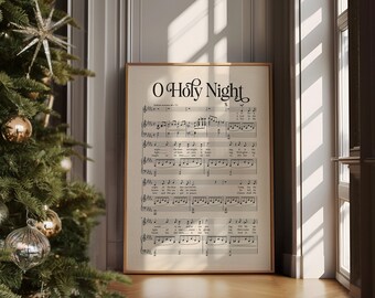 O Holy Night Printable, Aged Christmas Carol Sheet Music, Color ...