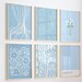 Light Blue Wall Gallery Set of 6 Printable Posters, Pastel Aesthetic ...