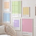 Pastel Gallery Wall, Colour Block Art Set of 6, Digital Prints, Danish ...