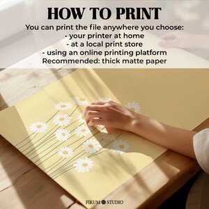 Pastel Yellow Daisies Downloadable Wall Print, Daisy Printable Poster ...