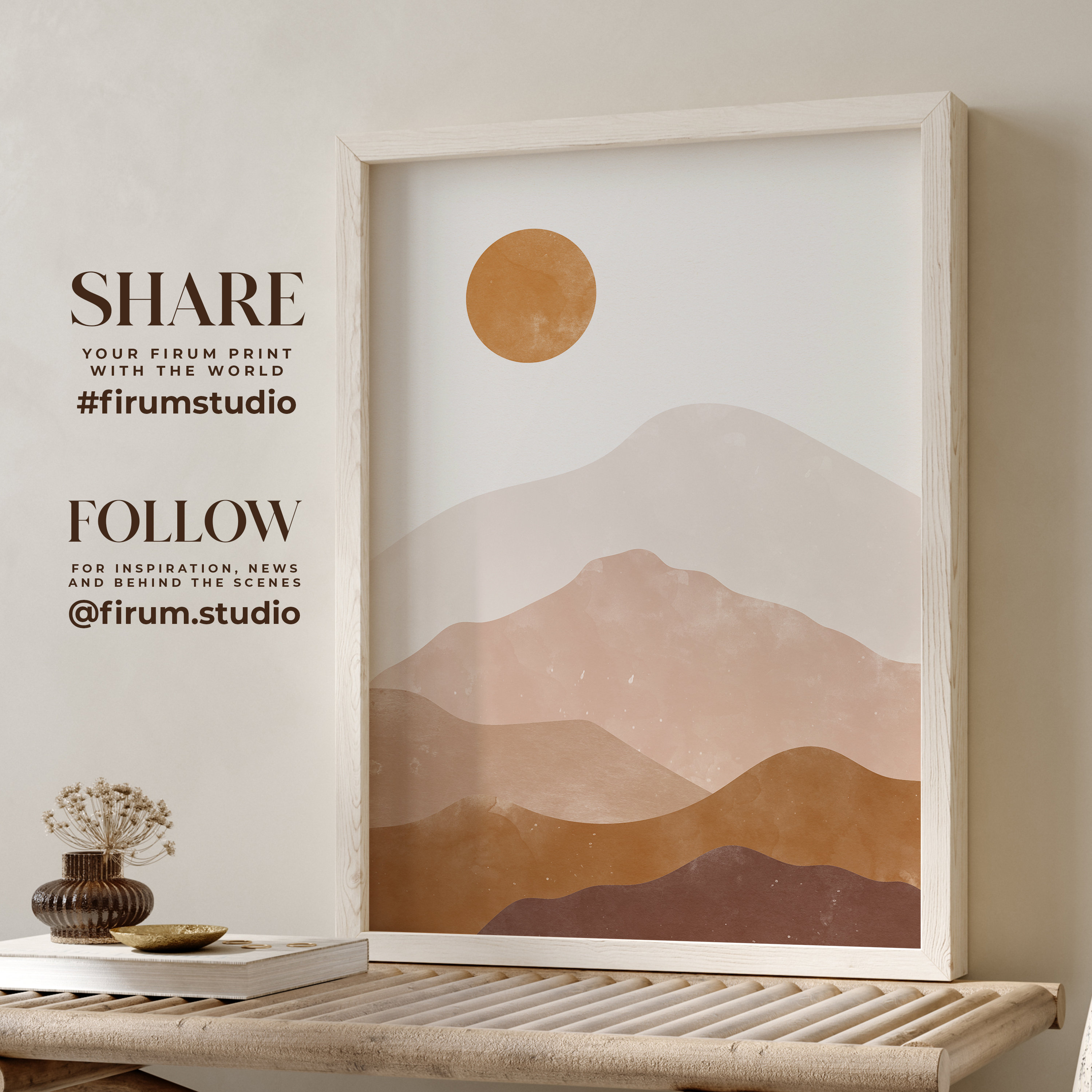 Landscape Wall Art Terracotta Prints Boho Printable Art | Etsy