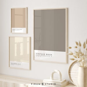 Neutral Colors Set, 3 Piece Wall Art, Colour Block Art Set, Light ...